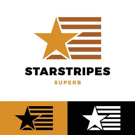 Star Stripes Icon Logo Design Template 59527109 Vector Art At Vecteezy