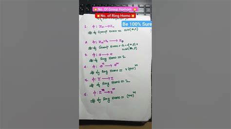 💥 Homomorphism 💥counting💥csir Net💥gate💥iit Jam Youtube