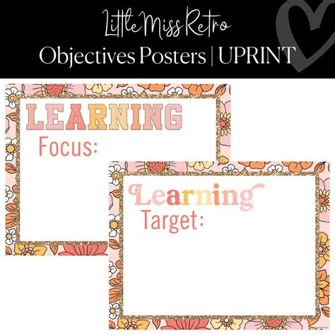 Printable Objectives Posters Classroom Management Uprint Little