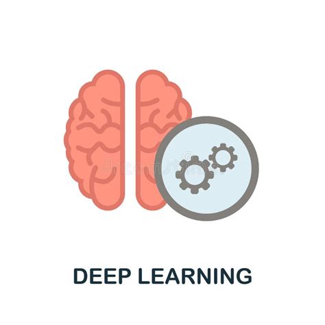 Deep Learning Icon Flat Sign Element From Data Analytics Collection Creative Deep Learning