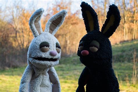 Handmade Ventriloquist Dummy Furry Rabbit Monster Professional Hand