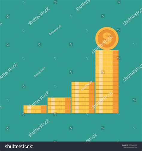 Coin Diagram Vector Design เวกเตอร์สต็อก ปลอดค่าลิขสิทธิ์ 1052400908