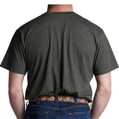 Justin Mens Logo Tee Charcoal Circle B Western Wear
