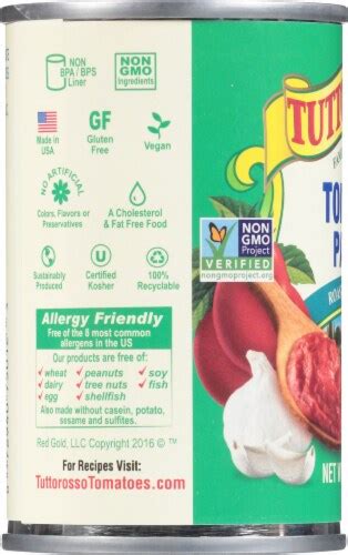 Tuttorosso® Tomato Paste With Roasted Garlic 6 Oz Harris Teeter
