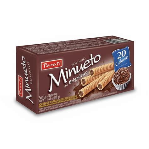 Biscoito Rolinho Minueto Brigadeiro 40g Martins Atacado