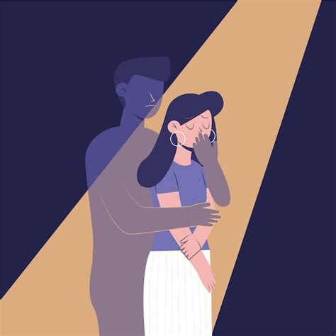 Gender Violence Illustration Free Vector