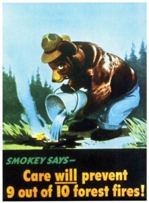 Happy Birthday Smokey Bear See Him And His Slogans Through The