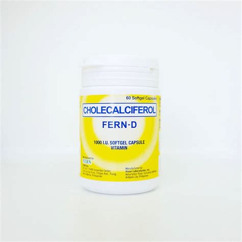 I Fern D 60 Softgel Capsule 1000 Iu — Buy In Philippines Behealthy