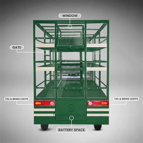 Green House Auto Rickshaw Mobile Nursery Vehicle For Plant Business