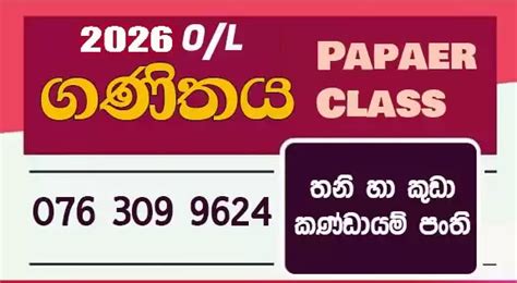 2025 Ol Maths Paper Class Mathematics O L Grade 6 11 Colombo