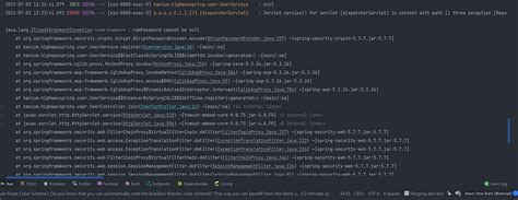 개발 🚨error Javalangillegalargumentexception Rawpassword Cannot Be Null