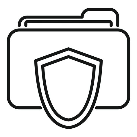 secured database icon outline vector platform system 15153845 vector