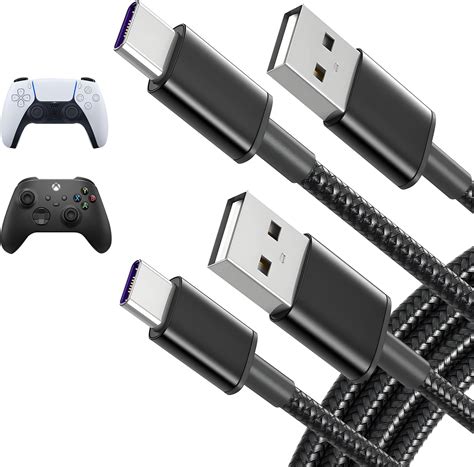 Ps5 Controller Charger Charging Cable 2 Pack 10ft Type C