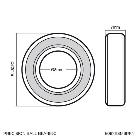 608 Precision Ball Bearing Od 22mm X Id 8mm X W 7mm Richmond