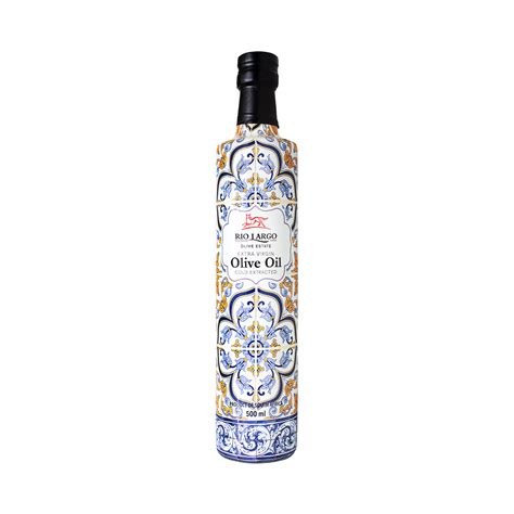 Moroccan Tile Extra Virgin Olive Oil 500ml Glass Bottle Rio Largo