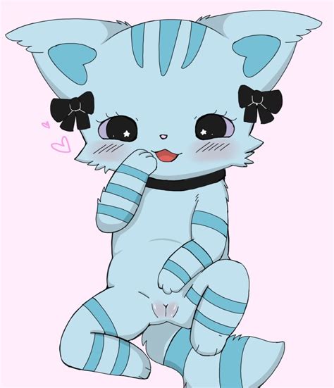 Rule 34 Azuo Beatcats Blue Body Blue Fur Chelsea Beatcats Cub Felid Feline Heart