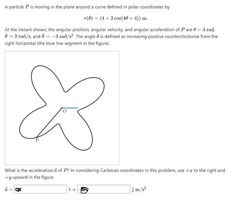 solved a particle p is moving in the plane around a curve