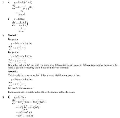 9709 P3 Differentiation Exercise 4 Worked Solutions Maths With David