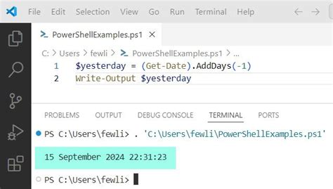 Powershell Get Date Minus 1 Day