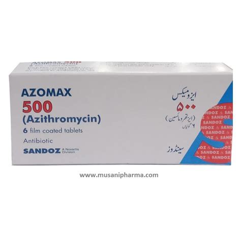 Azomax Capsules Azithromycin Sandoz Musani Pharma