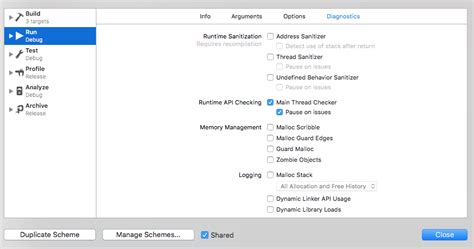 Xcode9 Prevent Xcode 9 To Pause On Implicit Runtime Warnings Stack