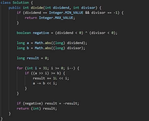 Leetcode 29 Divide Two Integers — Solved In Java
