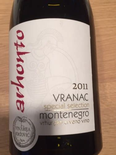 Vinarija Krgović Arhonto Special Selection Vranac Vivino France