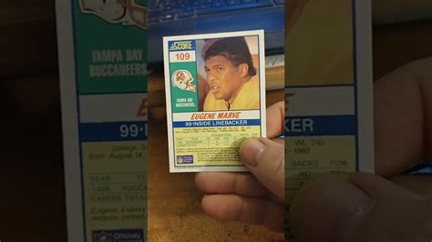 Eugene Marve Football Card Youtube