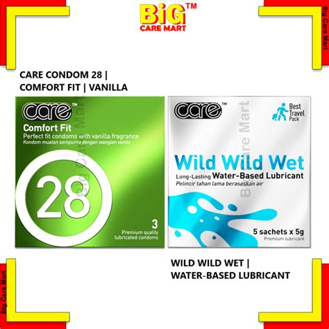 Care Condom 28 Comfort Fit With Vanilla Fragrance 3s Wild Wild Wet