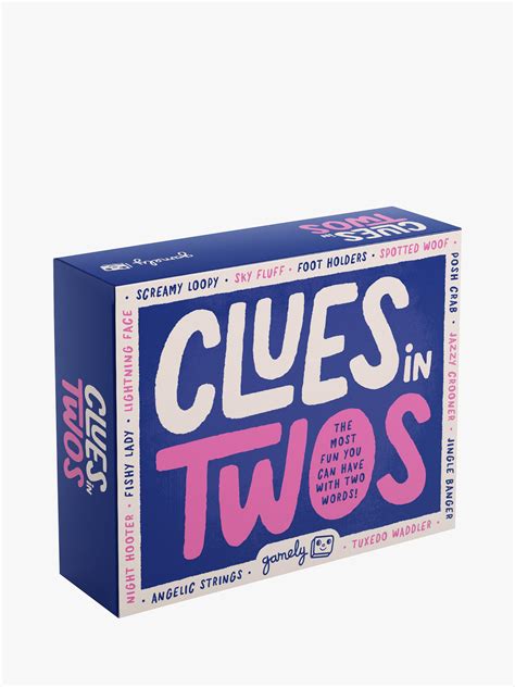 Gamely Clues In Twos Word Game