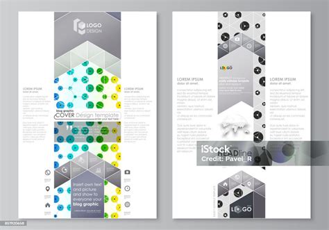 블로그 그래픽 비즈니스 템플릿입니다 페이지 웹사이트 템플릿 추상적인 벡터 레이아웃입니다 화학 패턴 6 각형 디자인 분자 구조 과학 의료 Dna 연구 기하학적 화려한 배경