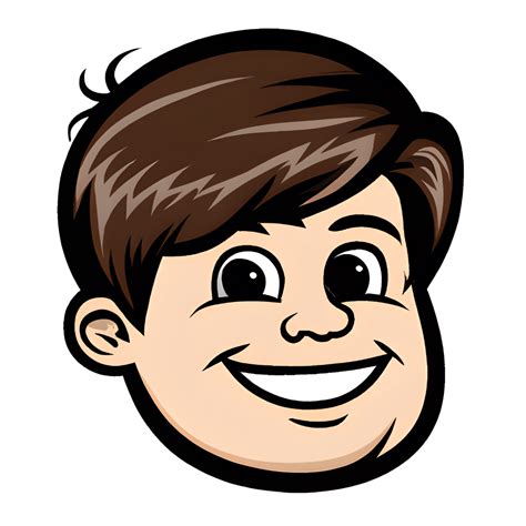Human Face Cartoon Graphic · Creative Fabrica