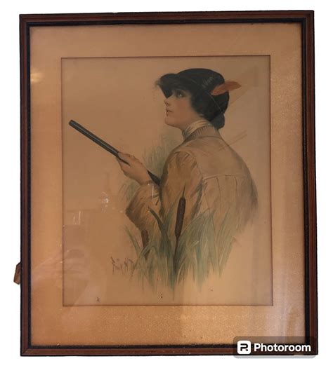 Vintage Frank H Desch Here They Come Riflewoman Print K 7273
