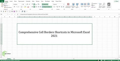 Ms Excel Cell Borders Shortcuts Windows Mac Web