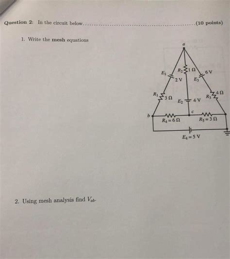 Solved Write The Mesh Equations Using Mesh Analysis Chegg