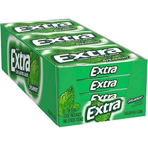Extra Spearmint Gum 15 Piece Packs 12 Pack Impressions In Flight