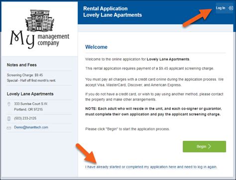 Application Password Reset Applicants View Tenanttech