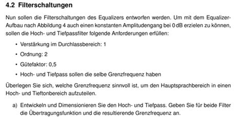 Entwicklen Von Hoch Und Tiefpass Physik Studium Elektrotechnik