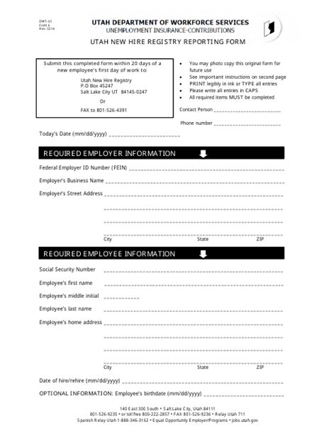 Dws Ui Form 6 Fill Out Sign Online And Download Fillable Pdf Utah