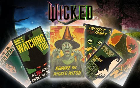 Wicked Beware The Wicked Witch Propaganda Poster Glinda Elphaba