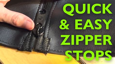 Quick And Easy Zipper Stops Youtube