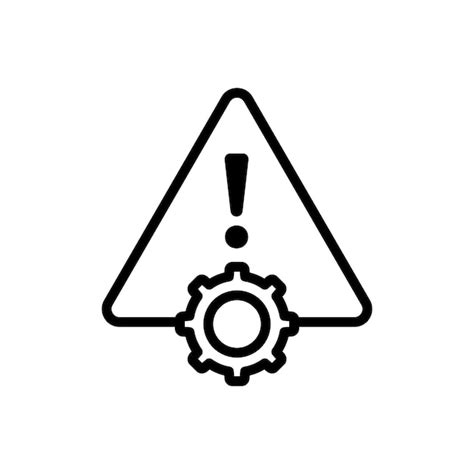 Premium Vector System Error Icon Settechnical Failure Warning Vector
