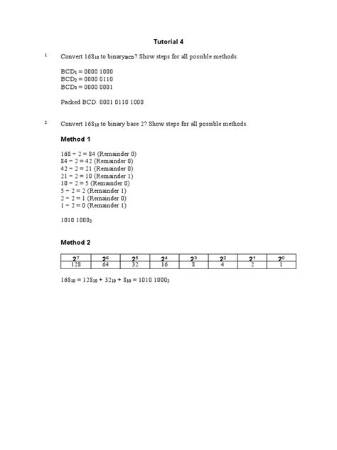 Tutorial 4 Pdf Computer Science Encodings