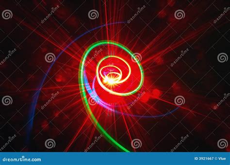 Green Spiral With Red Rays Stock Image Image Of Scientific 3921667