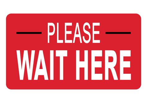 Please Wait Here Floor Decal 2 Per Pack Eddies Hang Up Display Ltd