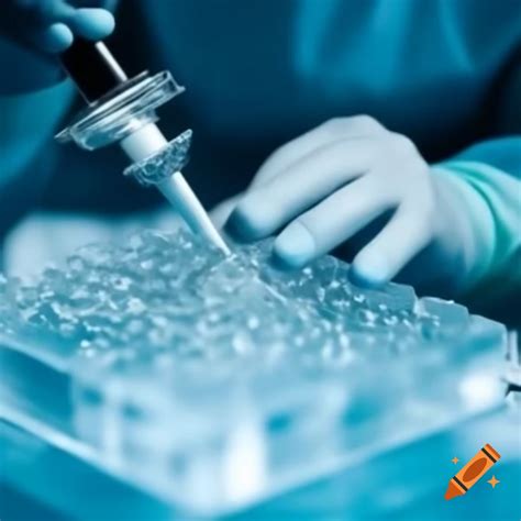 Material Scientist Experimenting With Hydrogel On Craiyon