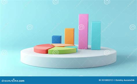 A New Data Visualization With A Pie Chart And Bar Graph Over A Light