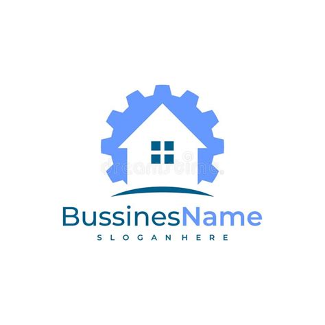 Gear House Logo Vector Template Creative House Logo Design Concepts
