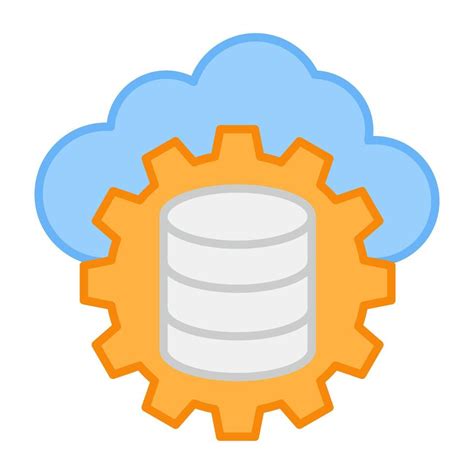 Cloud With Gear And Database Cloud Data Management 40210750 Vector Art At Vecteezy
