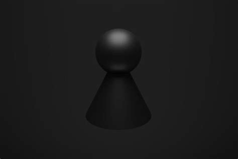 Cone And Sphere 3d Black Shapes Graphic By Sandrofanton · Creative